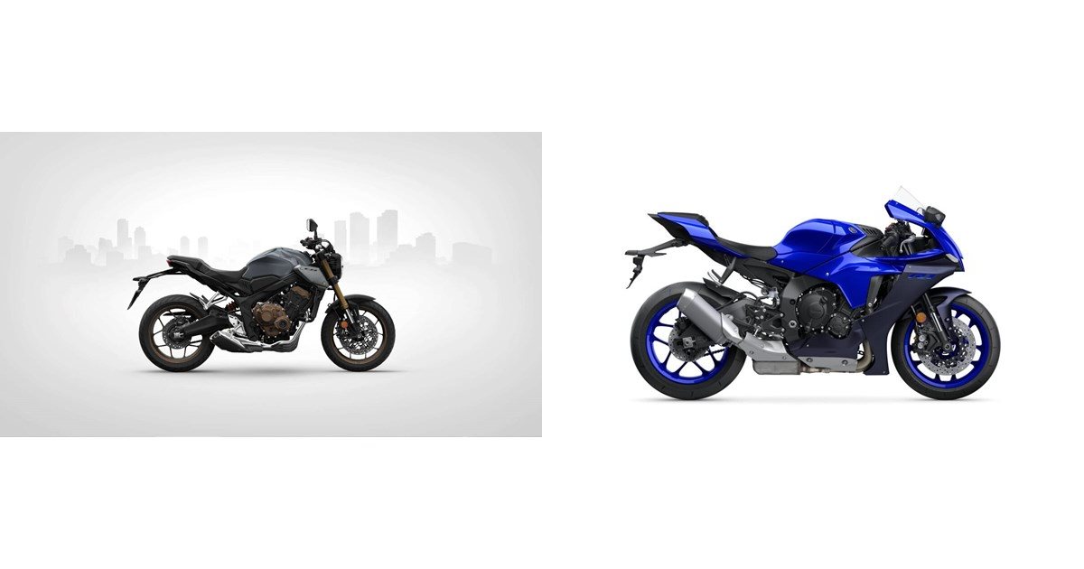 Honda CB650R 2023 vs Yamaha R1 2023