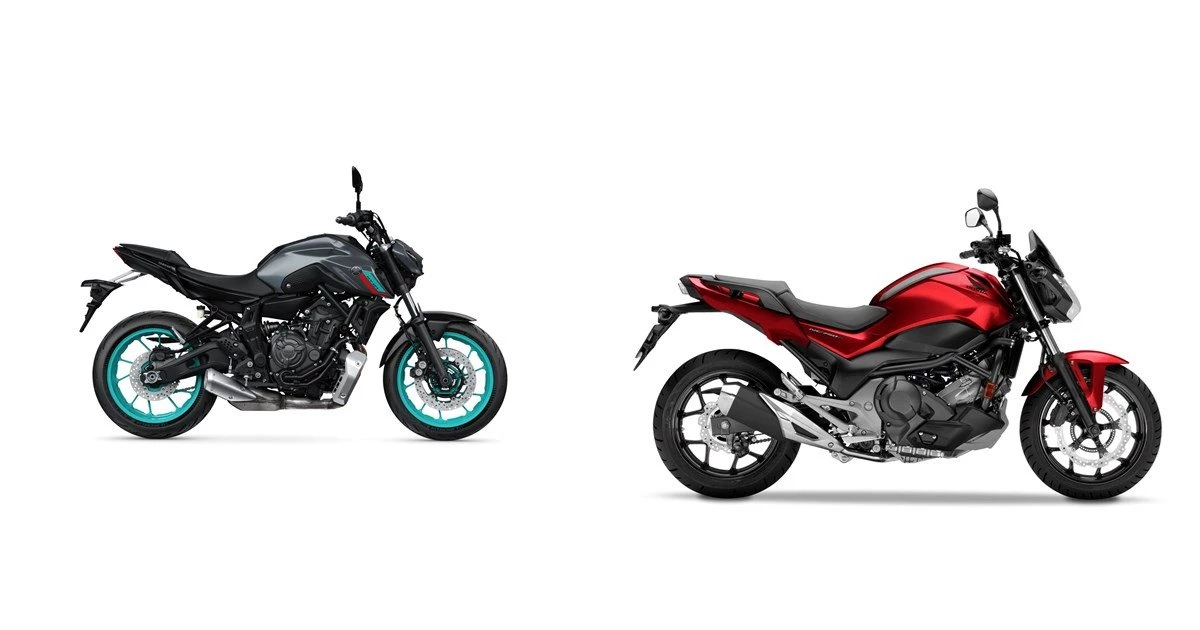 Motorrad Vergleich Yamaha MT-07 2022 vs. Honda NC750S DCT 2020