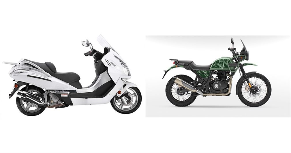 Motorrad Vergleich CFMOTO Jetmax 250 EFI 2018 vs. Royal Enfield ...