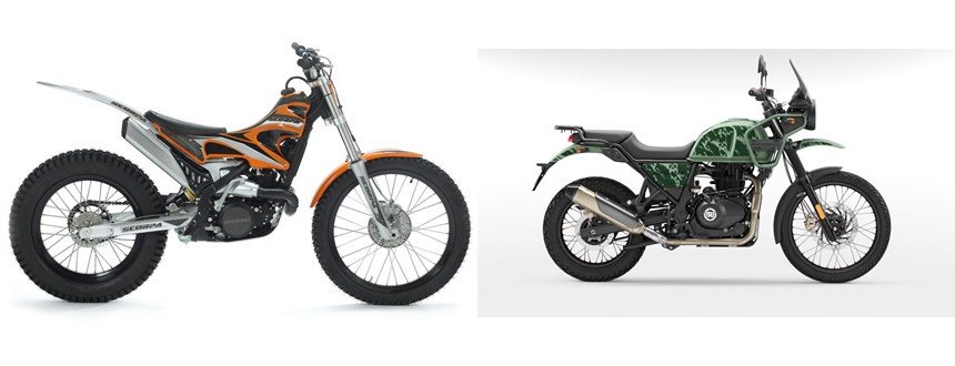 Motorrad Vergleich Scorpa SR 280-2T Long Ride 2010 vs. Royal Enfield Himalayan 2022