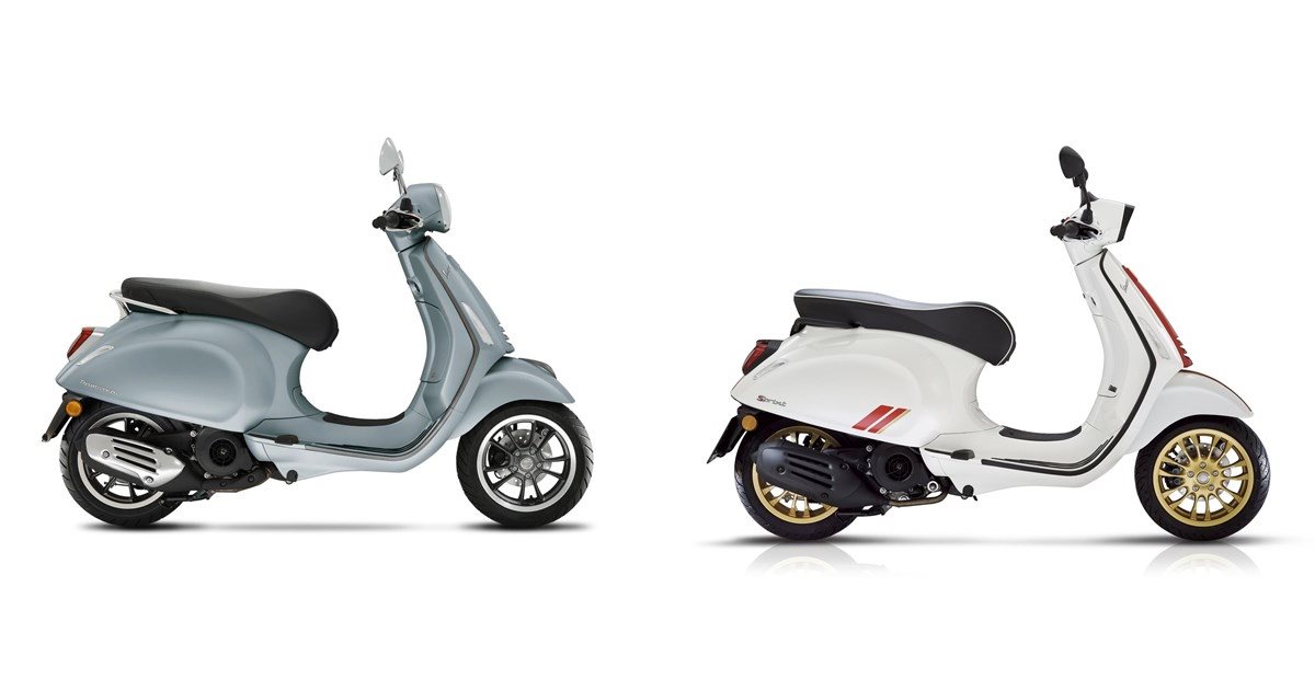 Motorrad Vergleich Vespa Primavera 125 S 2022 vs. Vespa Sprint 125 Racing Sixties 2022