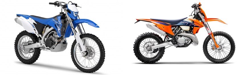 Motorrad Vergleich Yamaha WR450F 2009 vs. KTM 300 EXC TPI 2022