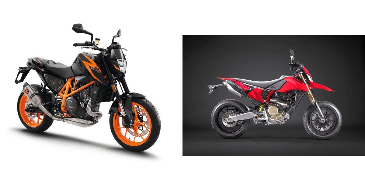 Motorrad Vergleich KTM 690 Duke R 2017 vs. Ducati Hypermotard 698 Mono 2024
