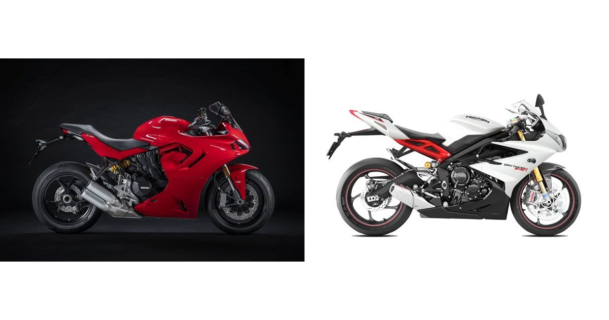 Motorrad Vergleich Ducati SuperSport 950 2021 vs. Triumph Daytona 675 R ...