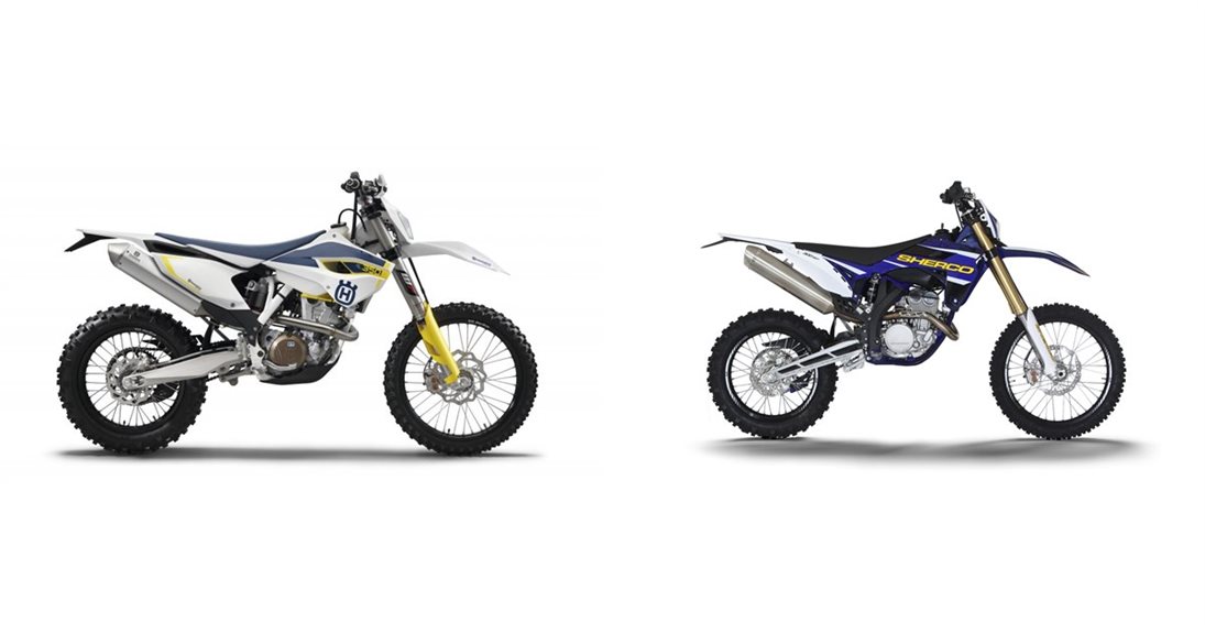 Motorrad Vergleich Husqvarna FE 350 2015 vs. Sherco 300 SEF 2015