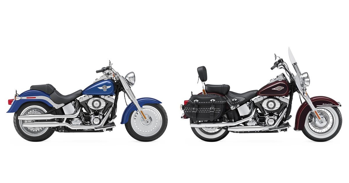 Harley-Davidson Softail Fat Boy FLSTF 2015 vs Harley-Davidson Softail ...