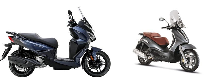 Motorrad Vergleich Sym Joyride 300 2022 vs. Piaggio Beverly 500 Cruiser ...