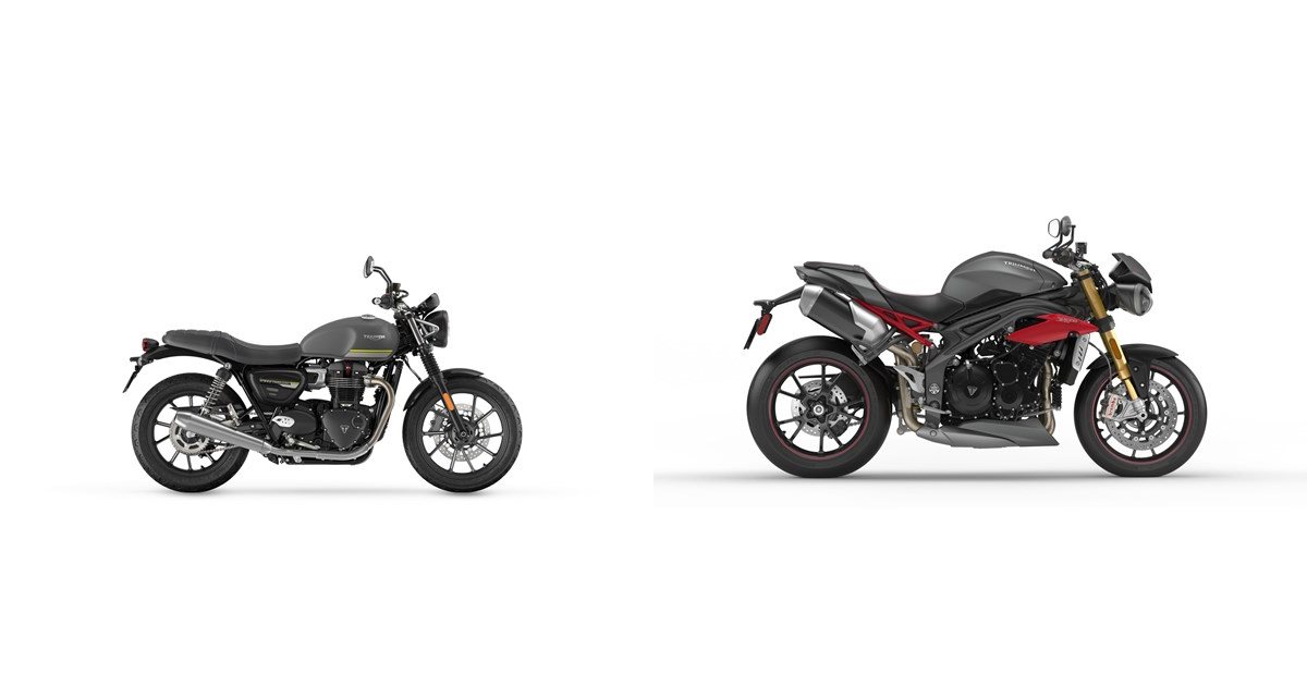 Motorrad Vergleich Triumph Speed Twin 900 2023 vs. Triumph Speed Triple ...