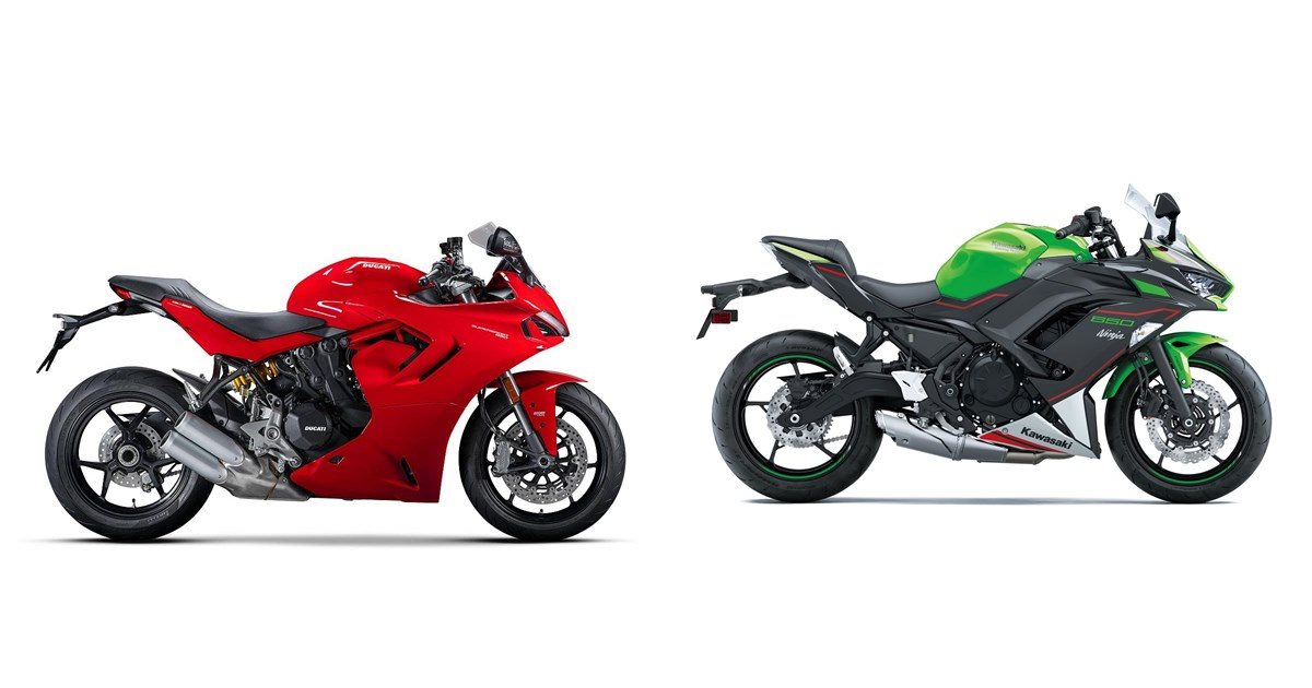 Motorrad Vergleich Ducati SuperSport 950 2023 vs. Kawasaki Ninja 650 2021
