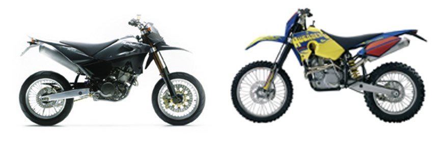 Motorrad Vergleich Husqvarna SM 610 2005 vs. Husaberg FE 550 E 2007