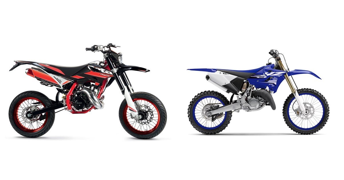 Motorrad Vergleich Beta RR 50 Motard Track 2017 vs. Yamaha YZ 125 LC 2018