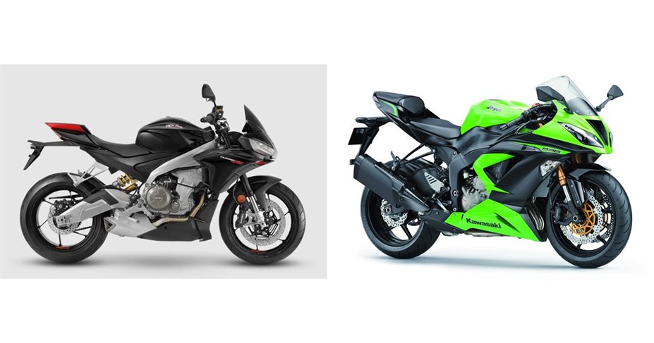 Motorrad Vergleich Aprilia Tuono 660 Factory 2023 vs. Kawasaki Ninja ZX-6R 636 2013