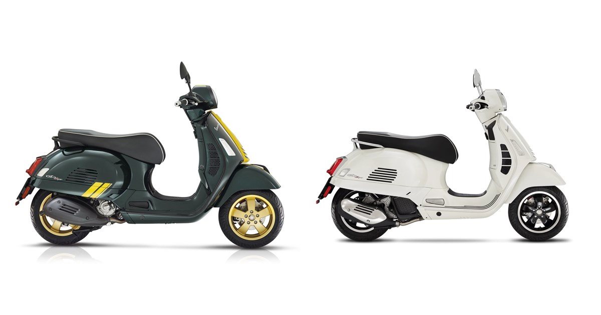 Motorrad Vergleich Vespa GTS 125 Super Racing Sixties 2020 vs. Vespa GTS 125 Super iGET 2021