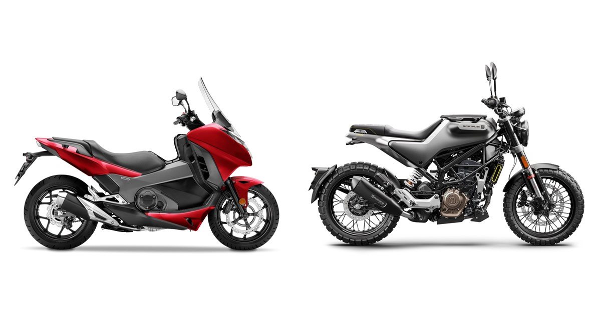 Motorrad Vergleich Honda Integra 2019 vs. Husqvarna Svartpilen 125 2021
