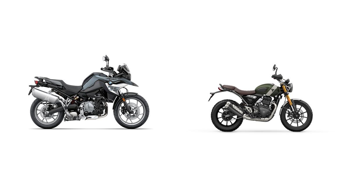 Motorrad Vergleich BMW F 750 GS 2021 vs. Triumph Scrambler 400 X 2024