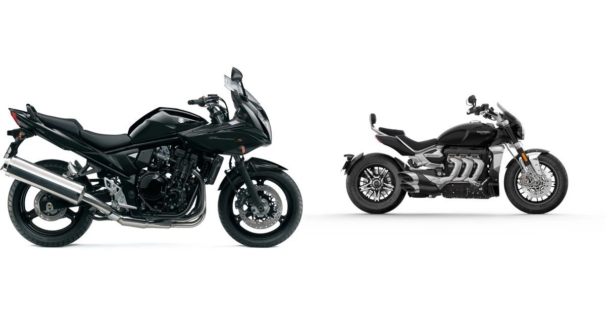 Motorrad Vergleich Suzuki Bandit 650S 2017 vs. Triumph Rocket 3 GT 2021