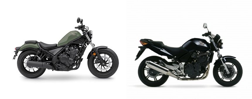 Motorrad Vergleich Honda CMX500 Rebel 2022 vs. Honda CBF 600 2005