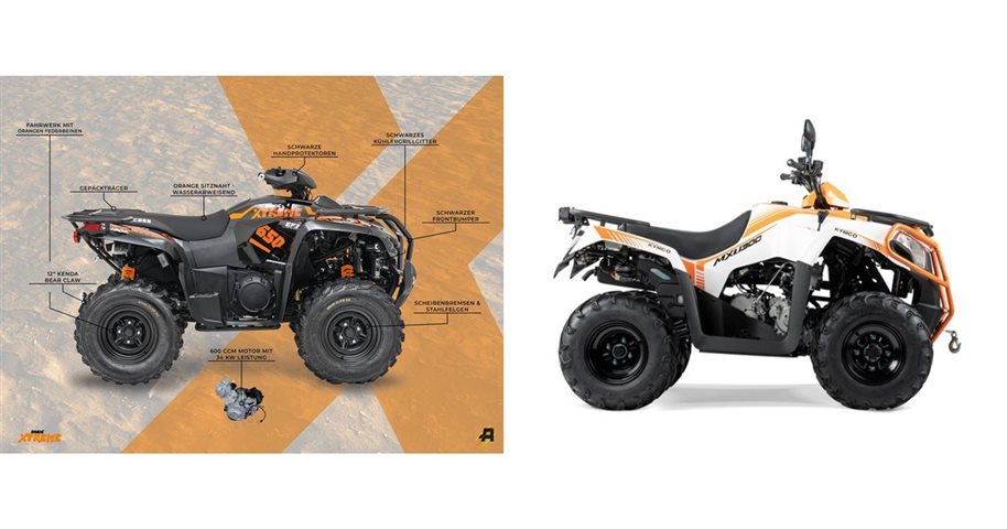 Motorrad Vergleich Access Shade Xtreme 650 NG 2020 vs. Kymco MXU 300i T ...