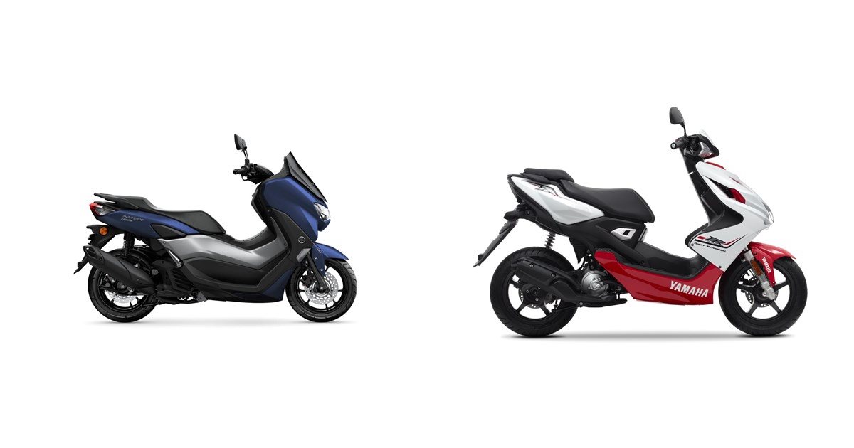 Motorrad Vergleich Yamaha NMAX 155 2022 vs. Yamaha Aerox 2015