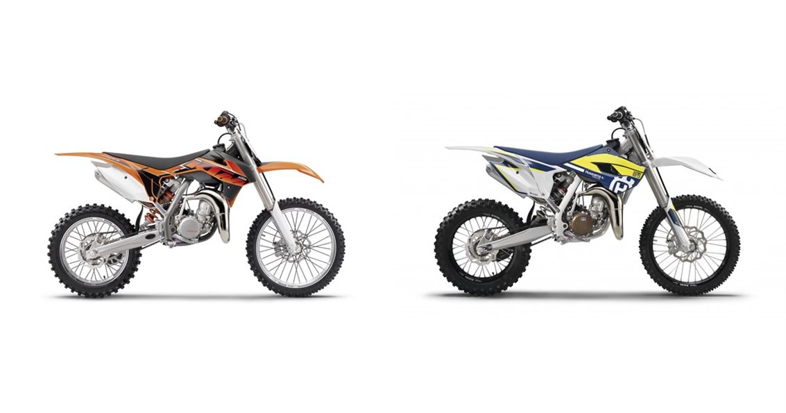 Motorrad Vergleich KTM 85 SX 19/16 2014 vs. Husqvarna TC 85 2016