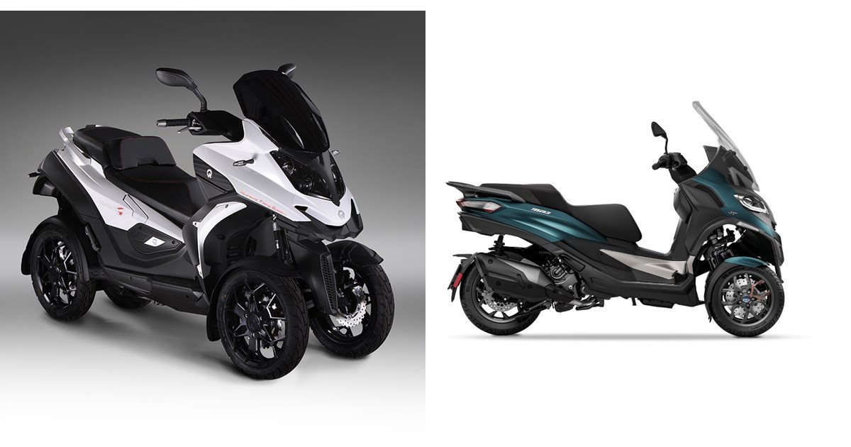 Motorrad Vergleich Quadro Vehicles Quadro 4 2018 vs. Piaggio MP3 530 ...