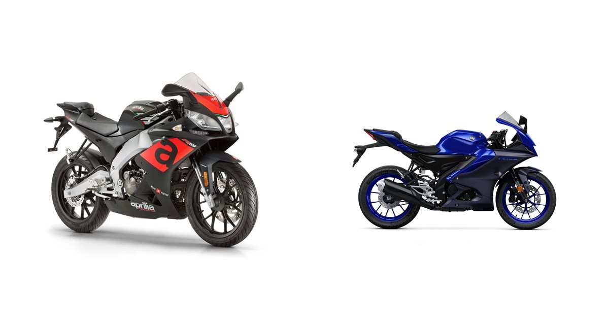 Motorrad Vergleich Aprilia RS 125 ABS 2019 vs. Yamaha R125 2023
