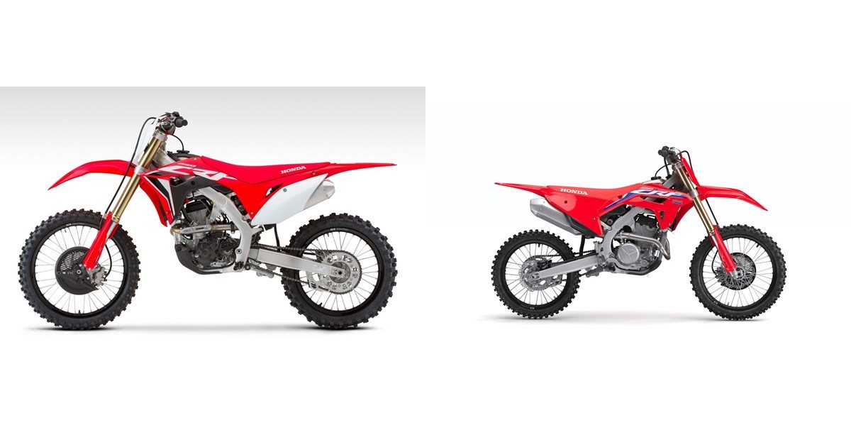Motorrad Vergleich Red Moto Crf 250r 2021 Vs Honda Crf250r 2022