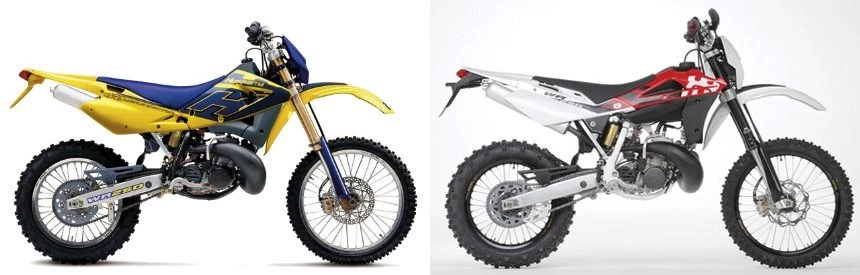 Motorrad Vergleich Husqvarna WR 250 2005 vs. Husqvarna WR 250 2009