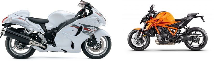 Suzuki GSX 1300 R Hayabusa 2012 vs KTM 1390 Super Duke R 2024