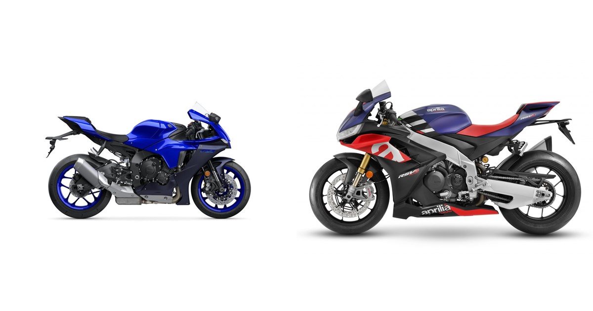 Motorrad Vergleich Yamaha R1 2023 vs. Aprilia RSV4 1100 Factory 2021