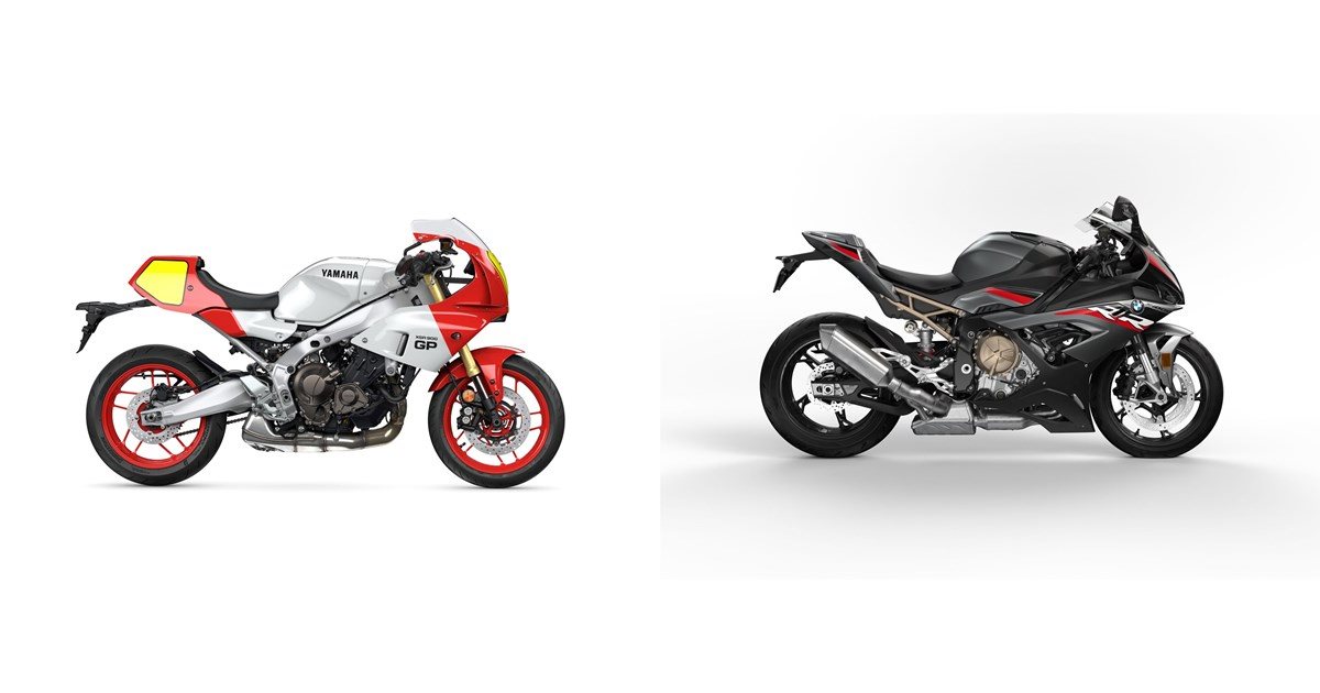 Motorrad Vergleich Yamaha XSR900 GP 2024 vs. BMW S 1000 RR 2022