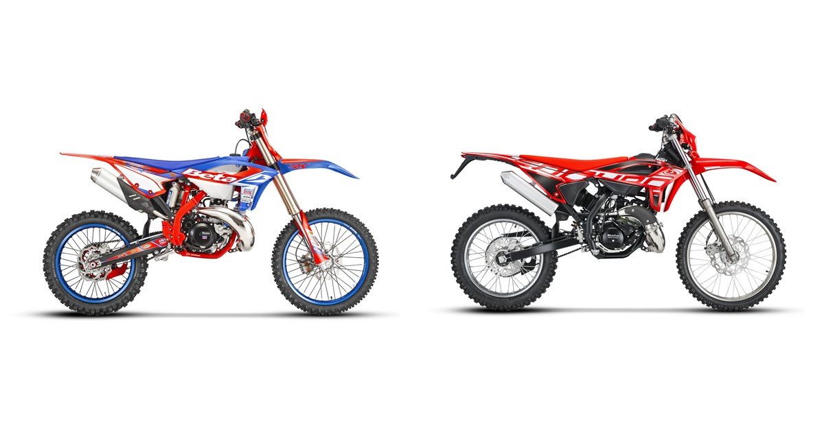 Motorrad Vergleich Beta RX 300 2T 2024 vs. Beta RR 50 Enduro 2021