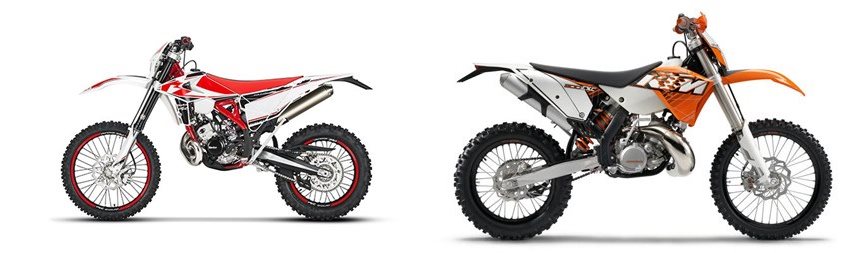 Motorrad Vergleich Beta RR 200 2T 2019 vs. KTM 200 EXC 2010