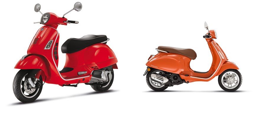 Motorrad Vergleich Vespa GTS 125 ie Super 2011 vs. Vespa Primavera 125 2021