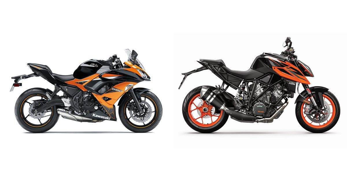 Motorrad Vergleich Kawasaki Ninja 650 2019 vs. KTM 1290 Super Duke R 2019