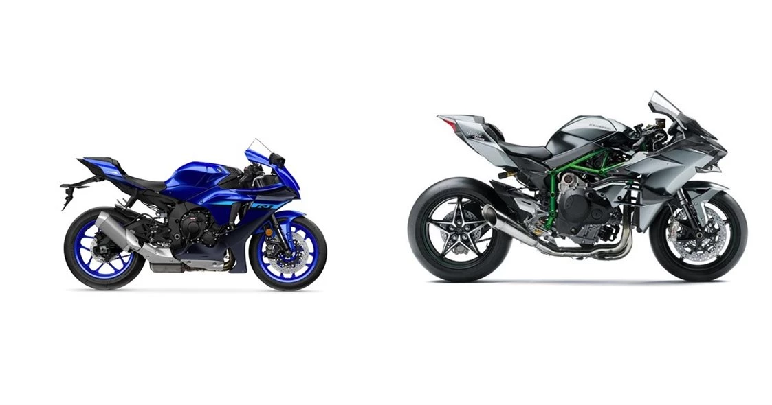 Motorrad Vergleich Yamaha R1 2024 vs. Kawasaki Ninja H2R 2023