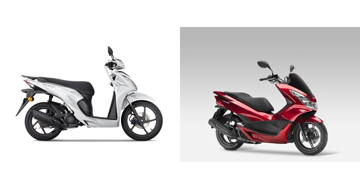 Motorrad Vergleich Honda NSC Vision 110 2023 vs. Honda PCX 125 2019