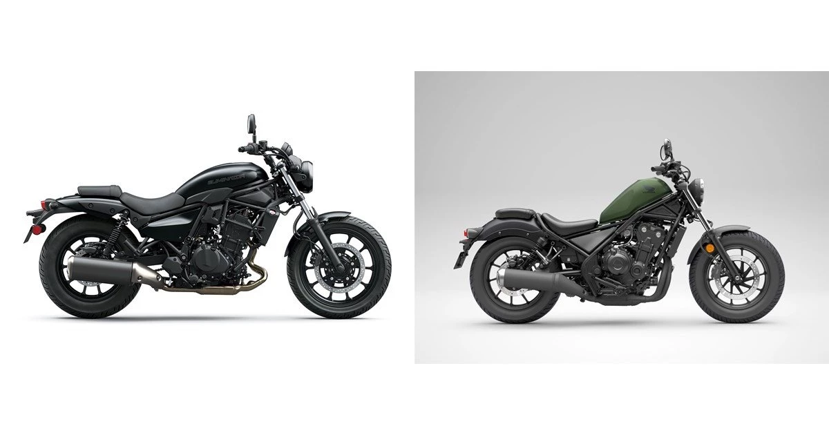 Motorrad Vergleich Kawasaki Eliminator 500 2024 vs. Honda CMX500 Rebel 2024
