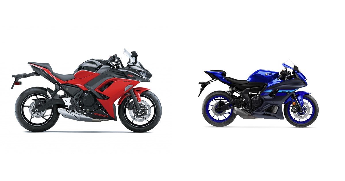 Motorrad Vergleich Kawasaki Ninja 650 40th Anniversary 2024 vs. Yamaha ...