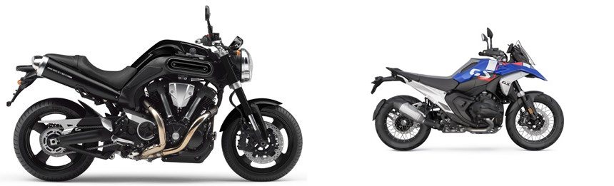 Yamaha MT-01 2009 vs BMW R 1300 GS 2024