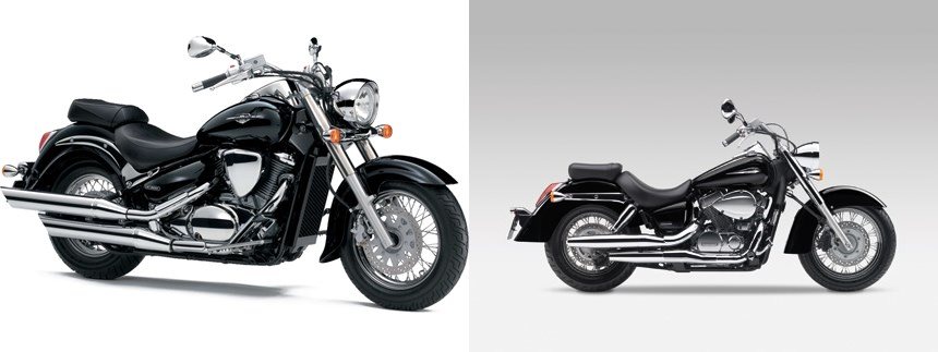 Motorrad Vergleich Suzuki Intruder C800 2013 vs. Honda VT 750 Shadow 2010