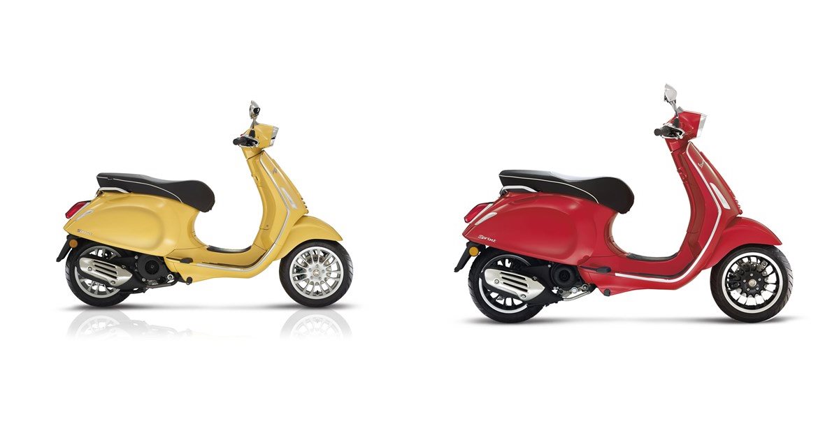 Motorrad Vergleich Vespa Sprint 50 2T 2017 vs. Vespa Sprint 50 4T 2019