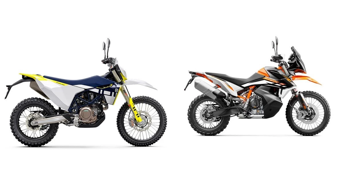 Husqvarna 701 Enduro 2023 vs KTM 890 Adventure R 2022