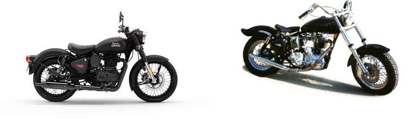 Motorrad Vergleich Royal Enfield Classic 350 2023 vs. Royal Enfield Fat ...