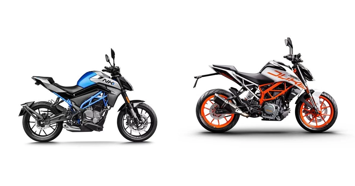 Motorrad Vergleich CFMOTO 300NK 2023 vs. KTM 390 Duke 2018