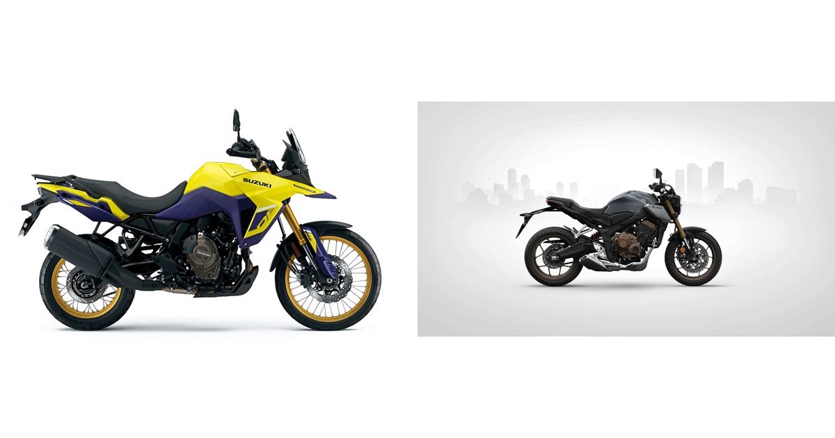 Comparaison des motos Suzuki V-Strom 800DE 2023 VS. Honda CB650R 2023