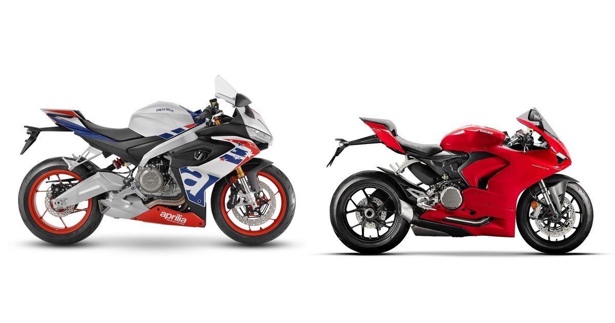 Motorrad Vergleich Aprilia RS 660 Limited Edition 2023 vs. Ducati Panigale V2 2024