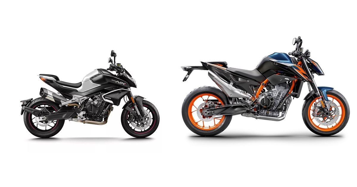 Motorrad Vergleich CFMOTO 800NK Sport 2023 vs. KTM 890 Duke R 2022