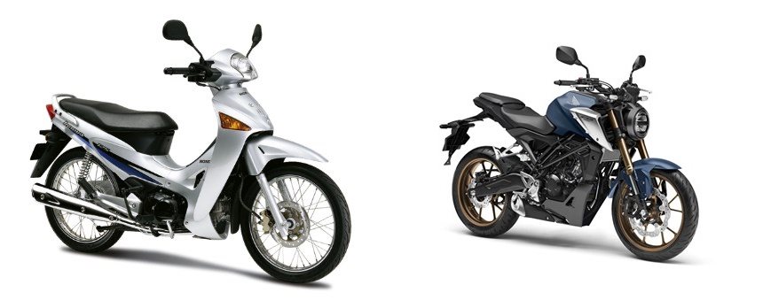 Motorrad Vergleich Honda ANF 125 Innova 2005 vs. Honda CB125R 2021