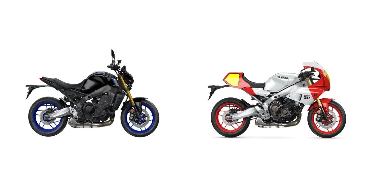 Motorrad Vergleich Yamaha MT-09 SP 2021 vs. Yamaha XSR900 GP 2024